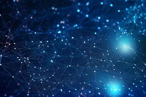 Premium Ai Image Technology Abstract Background With Moving Dots And Lines Network Connection