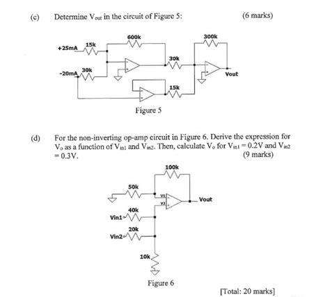 Solved C Determine Vout In The Circuit Of Figure Chegg