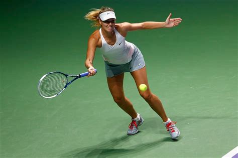 Maria Sharapova 2014 WTA Finals In Singapore Vs Petra Kvitova