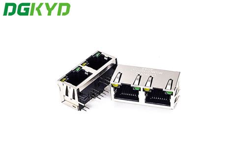 180 Degree Tab Up Rj45 Multiple Port Connectors With Pa66 Housing