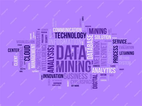 Premium Vector Word Cloud Background Concept For Data Mining Internet