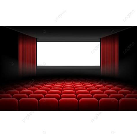 빨간 커튼과 의자가있는 흰색 시네마 극장 스크린 영화 클립 아트 영화 화면 Png 일러스트 및 벡터 에 대한 무료 다운로드 Pngtree Red