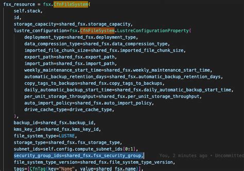 Feature Request Support For Security Groups In Fsx Lustre Settings · Issue 5818 · Awsaws