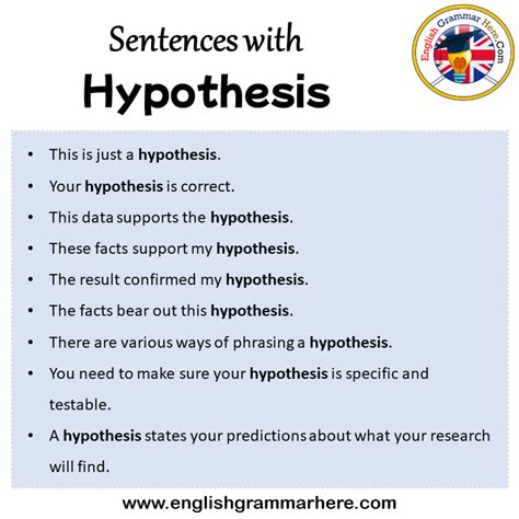 Sentences With Hypothesis Hypothesis In A Sentence In English
