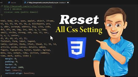 How To Reset All Css Setting Youtube