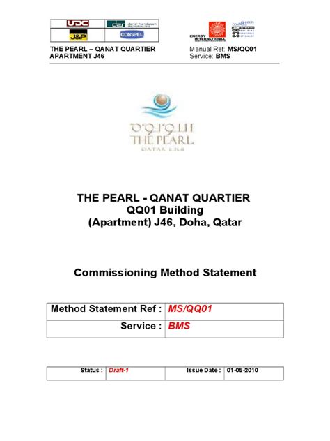 Qq Bms Commissioning Method Statement Draft Pdf Computer Network