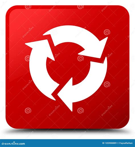 Refresh Icon Red Square Button Stock Illustration Illustration Of Square Rotate