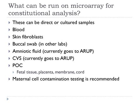 Current Applications For Genomic Microarray Ppt Download