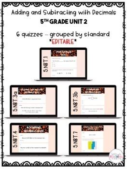 Adding And Subtracting Decimals Quiz Bundle Digital And Paper TpT