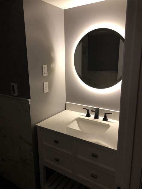 Diy Backlit Vanity Mirror With Switched Outlet How To Make A Backlit