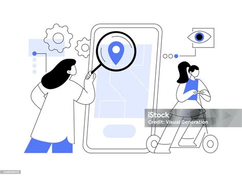 Mobile Tracking Soft Abstract Concept Vector Illustration Stock Illustration Download Image