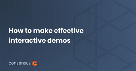 how do i make effective interactive product or service demos