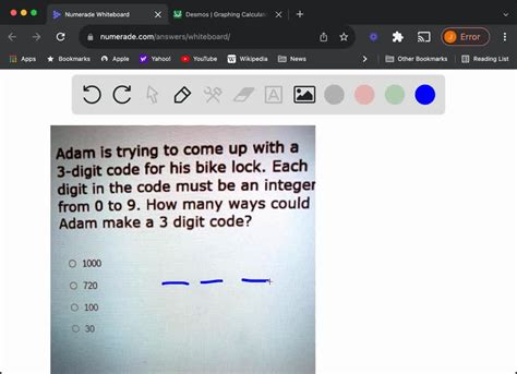 Solved Maxs Cell Phone Uses A Three Digit Pin To Unlock It How Many Different Possible Ways