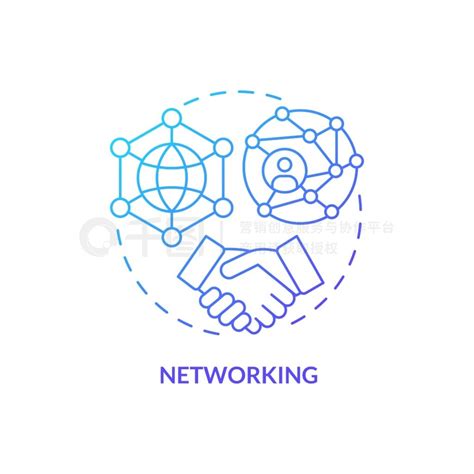 插图网页ui 网络蓝色渐变概念图标。基本生活技能抽象思想细线插图。建立联系。沟通。孤立的轮廓图。使用 Myriad Pro Bold 字体。网络蓝色渐变概念图标 模板免费下载 Eps格式