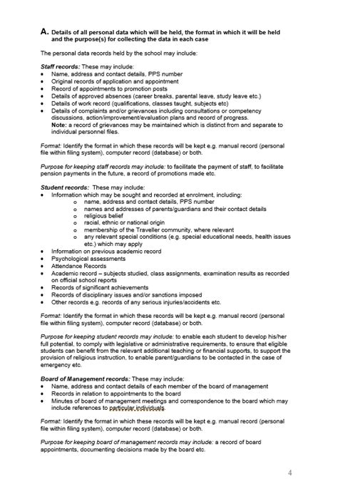 data security policy template free word templates