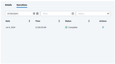 Workflow Executions Unclear What Time Selection Does Bugs