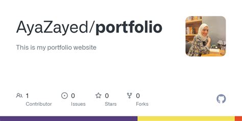 GitHub AyaZayed Portfolio This Is My Portfolio Website