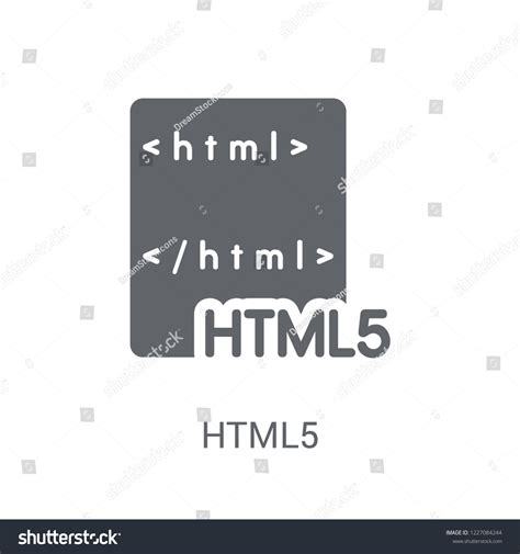 Html5 Icon Trendy Html5 Logo Concept Stock Vector Royalty Free