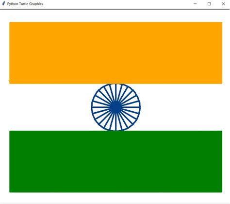 Draw Indian Flag Using Python