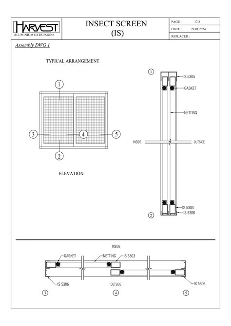 Ct Insect Screen Harvest Aluminium