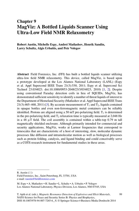 Pdf Magviz A Bottled Liquids Scanner Using Ultra Low Field Nmr Relaxometry