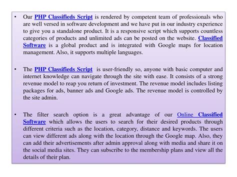 Ppt Classifieds Software I Netsolution Php Classified Script Powerpoint Presentation Id