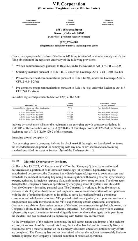 Starting To Build Examples Of Breach Disclosure Under The New Sec Rule