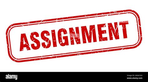 Assignment Stamp Assignment Square Grunge Red Sign Stock Vector Image