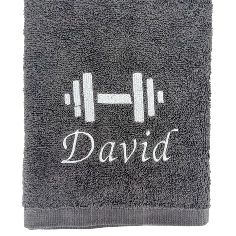 Personalized Gym Towel With Embroidered Name Or Text Personalized