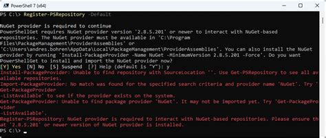 powershell 7 psgallery is missing and nuget install fails icewolf blog