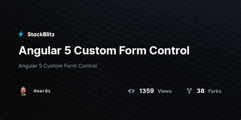 Angular Custom Form Control StackBlitz