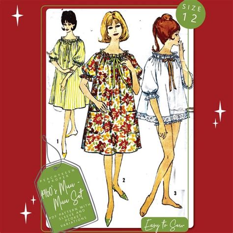Vintage Pattern Muumuu Etsy