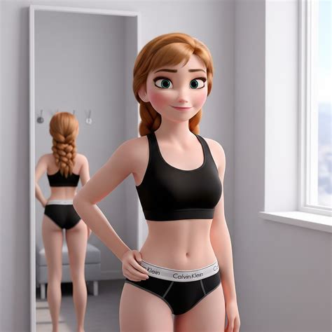 Rule 34 Ai Generated Anna Frozen Ass Black Bra Black Panties Calvin