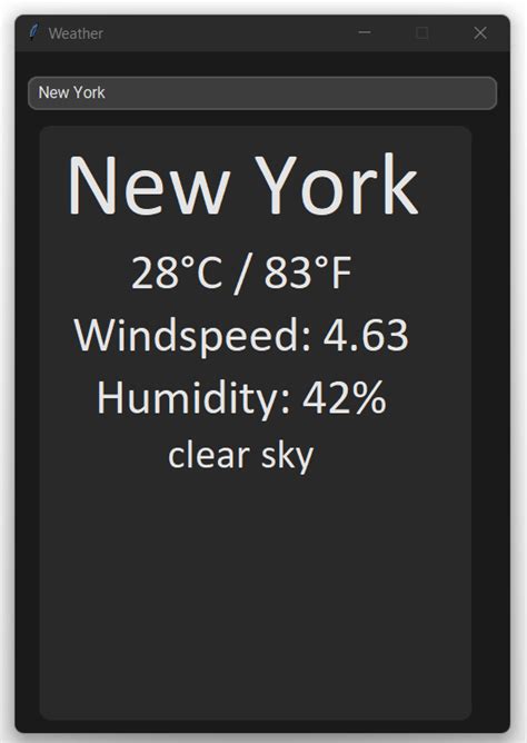 GitHub Arkane A Weather Application Simple Weather Application Built Using Tkinter And The