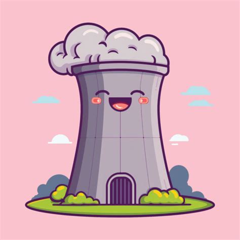Nuclear Reactor Cooling Tower Kawaii Cute Kawaii T Shirt Teepublic
