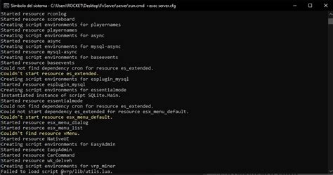 couldn´t start resource es extended es esx cfx re community