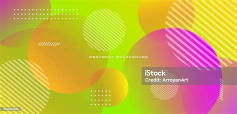 3d Colorful Geometric Abstract Background Overlap Layer On Bright Space With Circle Shapes