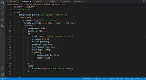 Responsive Navigation With Html Scss Flexbox And Js 1 By Vicston