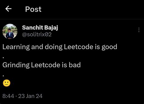 Sanchit Bajaj On Linkedin Leetcode Codeforces Coding Dsa