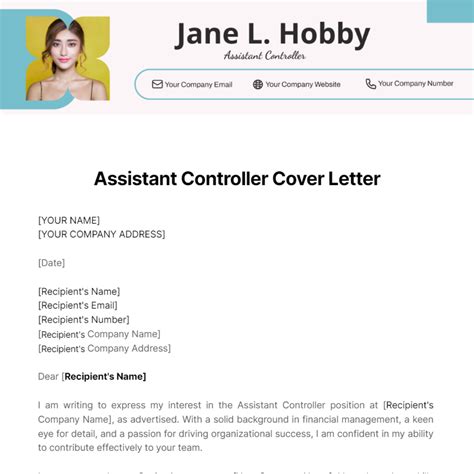 Free Assistant Controller Cover Letter Template To Edit Online Free Assistant Controller Cover Letter Template To Edit Online