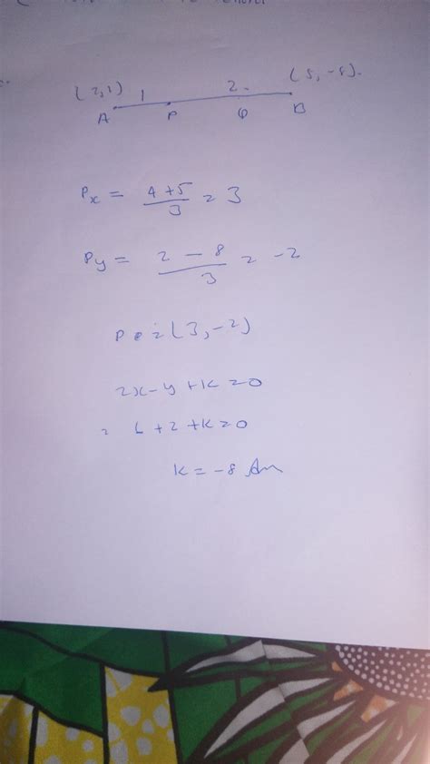 The Line Segment Joining The Points A And B Is Trisected The Point P And Q Such That