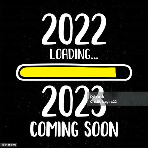 다운로드 바 낙서 디자인 2022년 로딩 2023년 출시 예정 문구 웹 또는 인쇄용 템플릿입니다 검은색 배경에 흰색 텍스트입니다 인쇄 가능한 재미있는 카드 카운터 측정