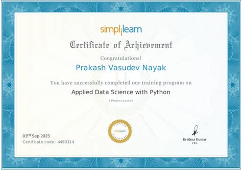 Certificate Of Completion Pg Ds Applied Data Science With Python Certificate Code 4490314pdf