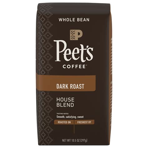 Peets Coffee House Blend Dark Roast Whole Bean Coffee 10 5oz Bags Main