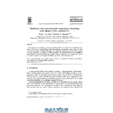 Nonlinear And Non Gaussian State Space Modeling With Monte Carlo Simulations