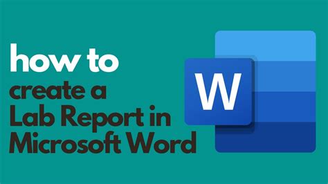 How To Create A Lab Report In Microsoft Word Youtube