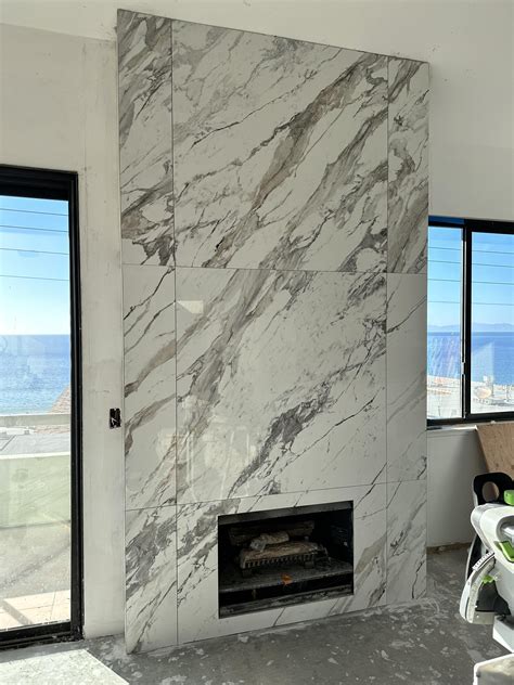 Unaligned Fireplace Tile Rremodel