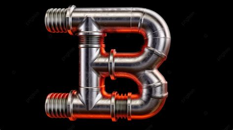 3d 알파벳 렌더링에서 R 모양의 금속 파이프 문자 쇠 파이프 금속 파이프 배관 파이프 배경 일러스트 및 사진 무료