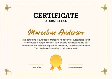 Free Custom Printable Certificate Of Completion Templates Canva