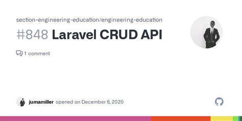 Laravel Crud Api · Issue 848 · Section Engineering Education